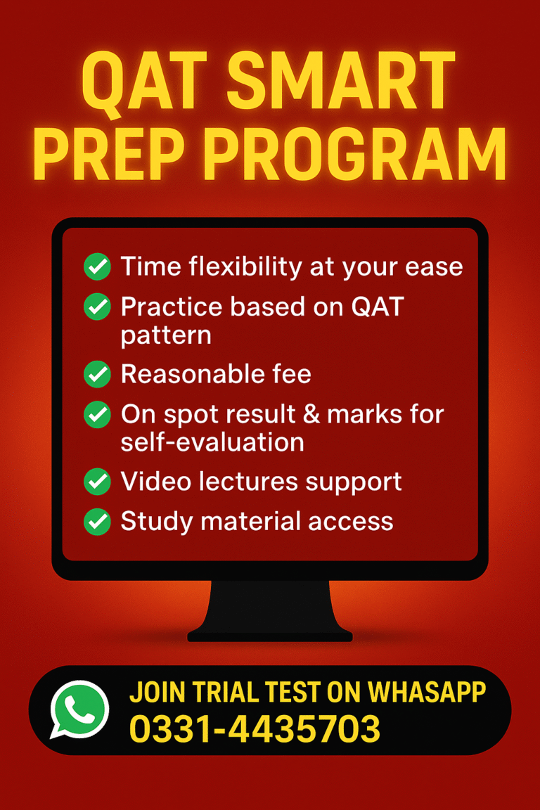 Qualifying assessment test (QAT) notes